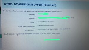 JAMB IMPLEMENTS SMS SHORT CODES FOR ACCEPTING/REJECTING ADMISSION ...